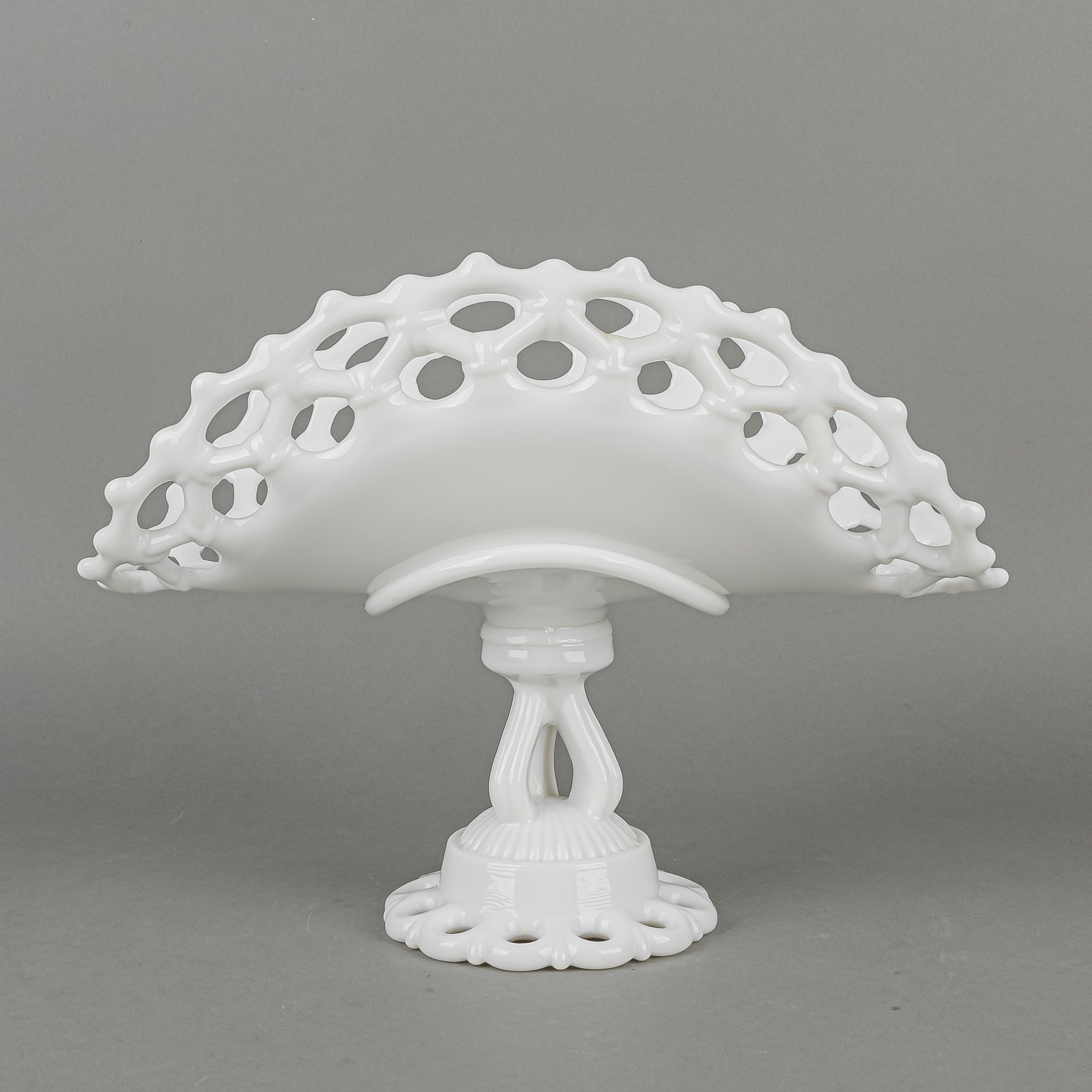 WESTMORELAND Doric Milk Glass Banana Stand - Around The Block