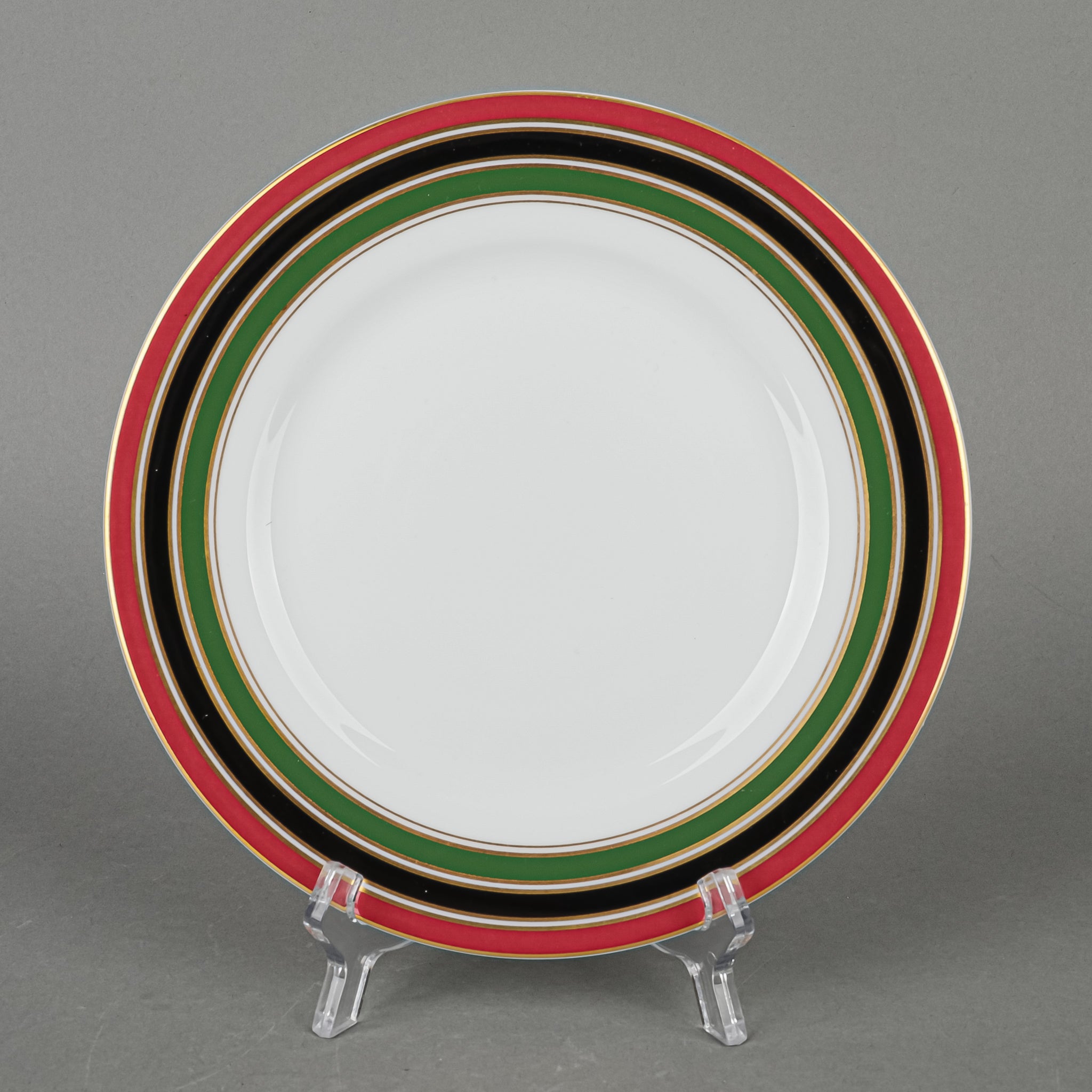 RAYNAUD LIMOGES Salad Plates Set Of 12 - Stripes - Around The Block