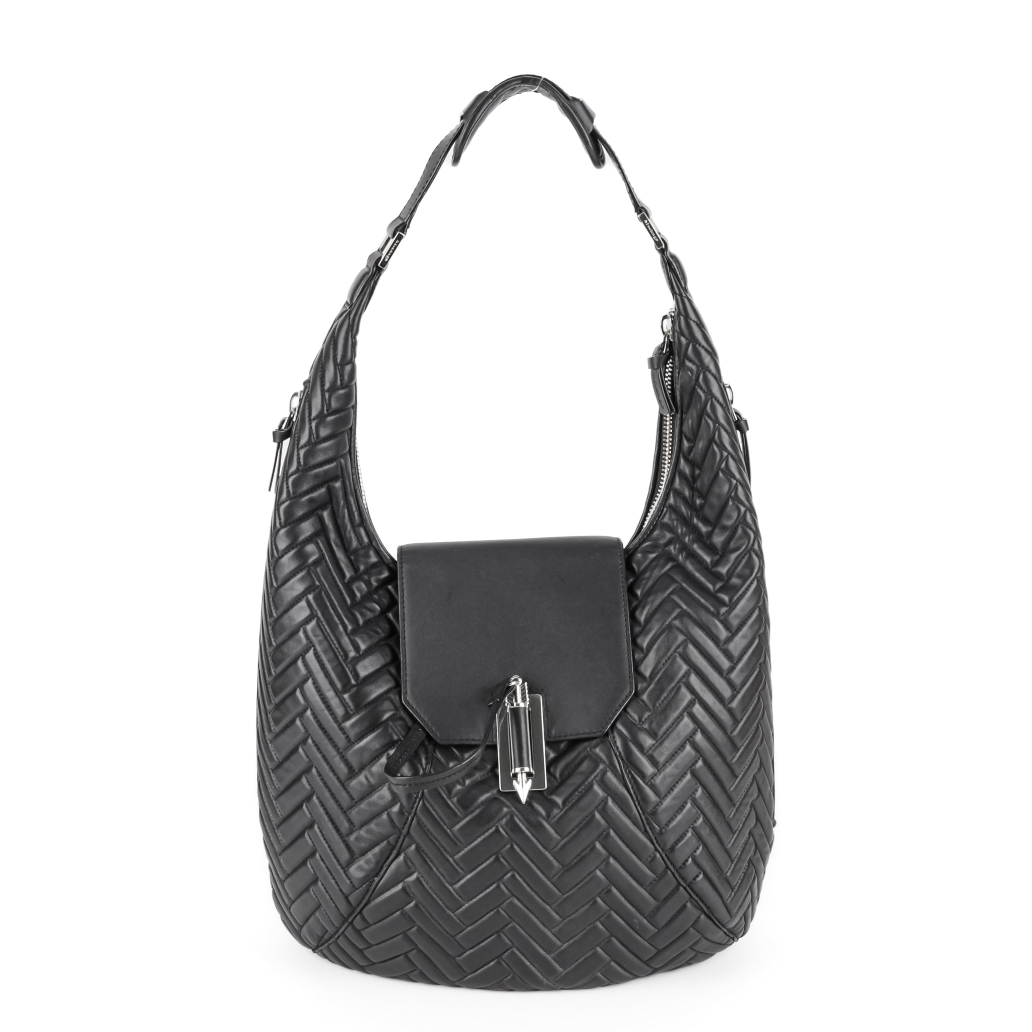 MACKAGE Black Leather Quilted Dara Shoulder Bag - Around The Block