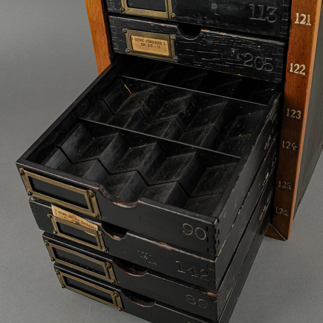 Vintage Typesetting Drawers - Around The Block