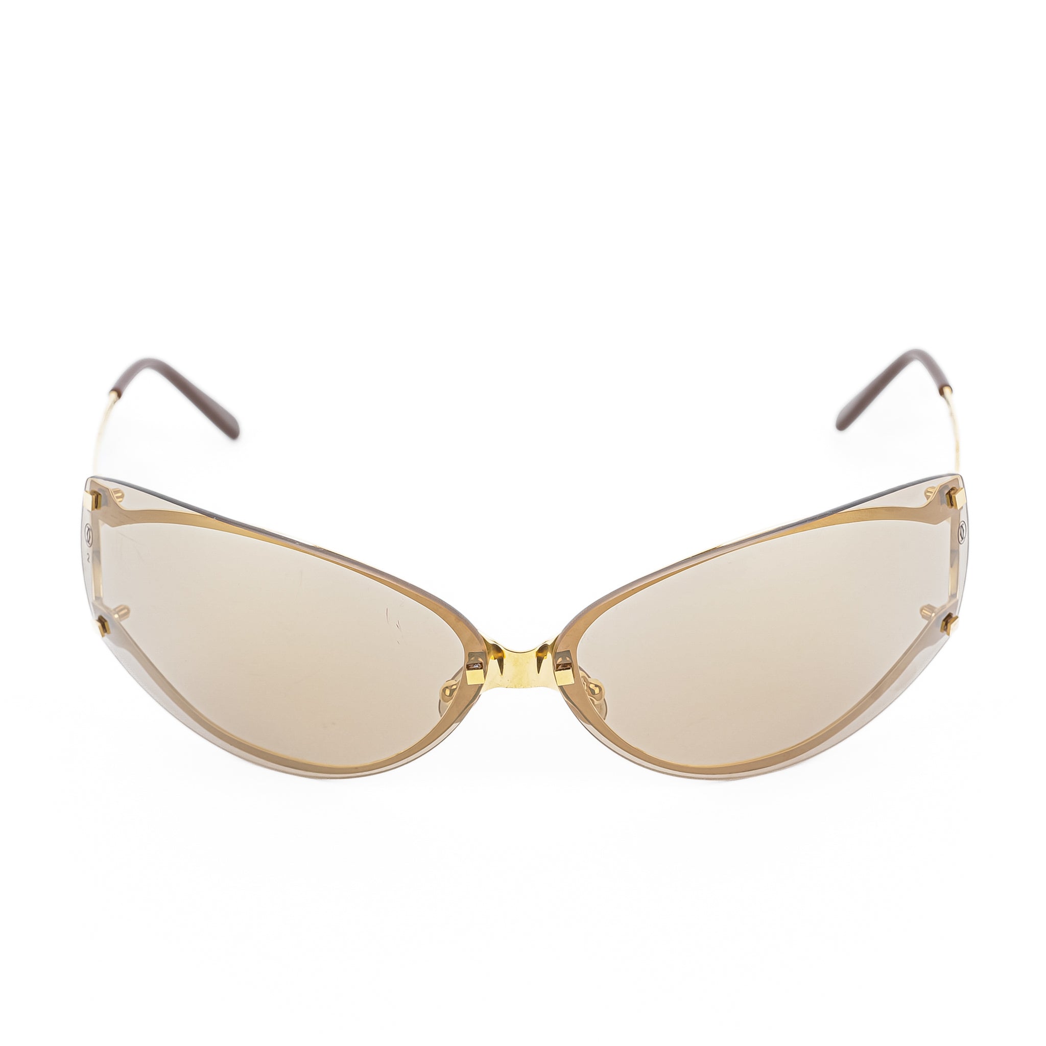 CARTIER Gold Rimless Sunglasses - Around The Block