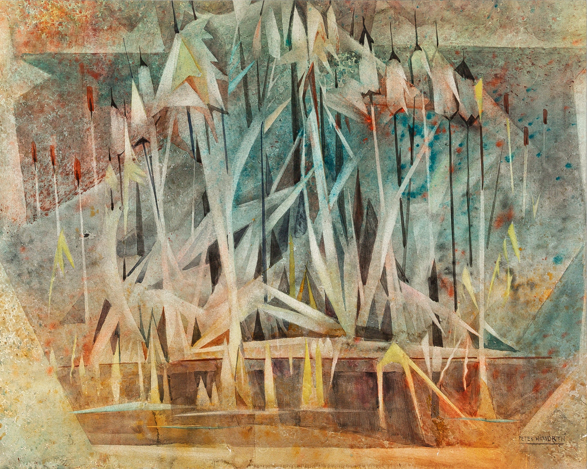 Peter Haworth (1889-1986) "Golden Acre/Cat Tails" - Around The Block