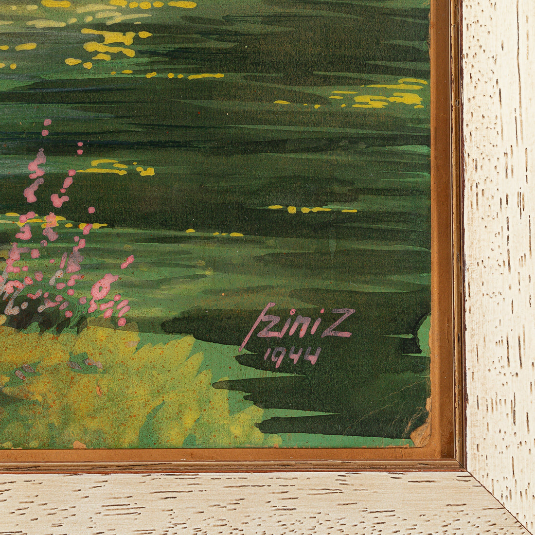 Zoltan Szini (Hungarian 20th C.) Figure At River's Edge - Around The Block