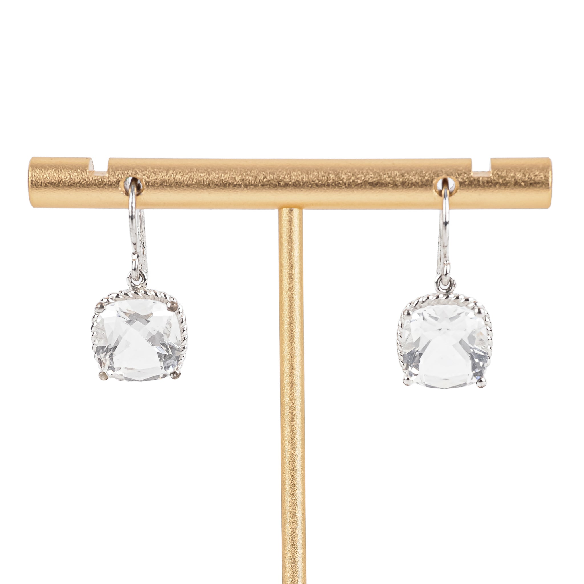 BIRKS Sterling White Quartz Drop Earrings - Around The Block