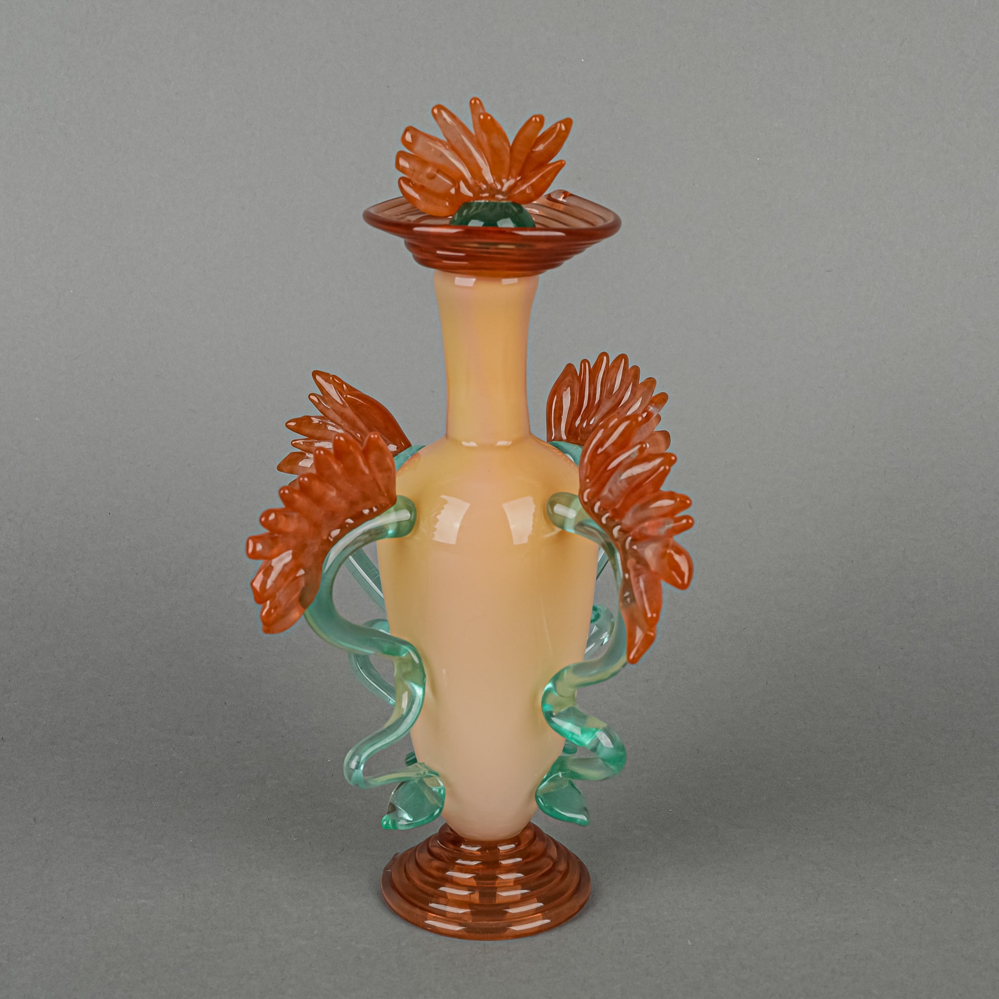 Susan Rankin (Canadian 1959) Art Glass Floral Perfume Bottle - Around ...