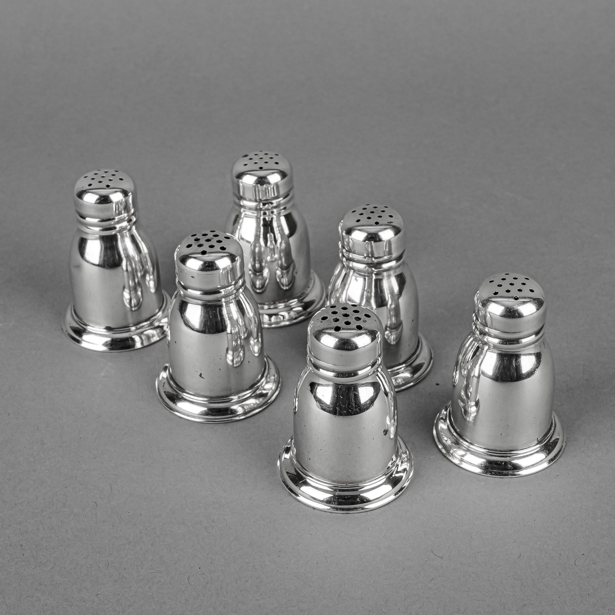 BIRKS Sterling Shakers Set Of 6 - Around The Block