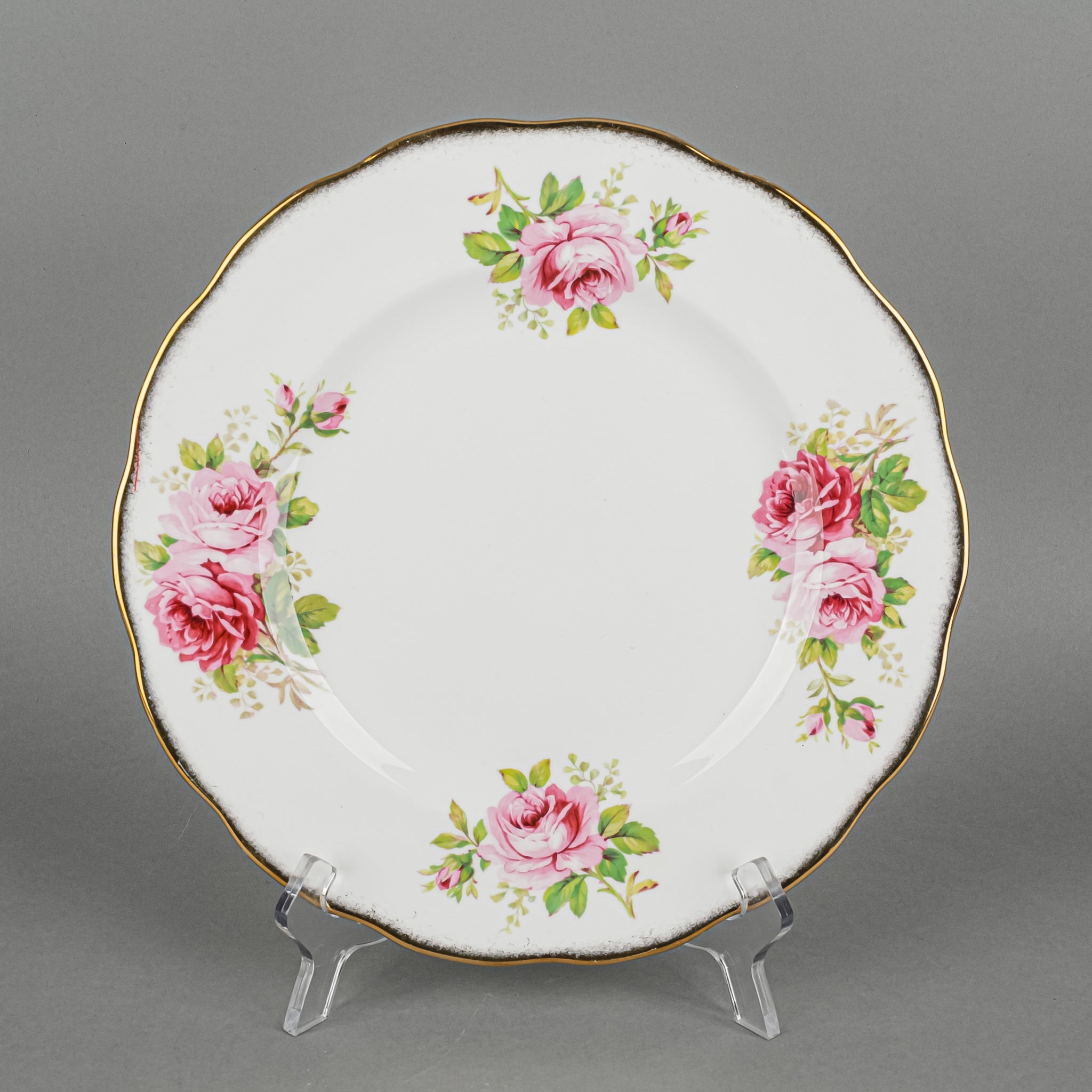 ROYAL ALBERT American Beauty Dinner Plates Set Of 11 - Around The Block