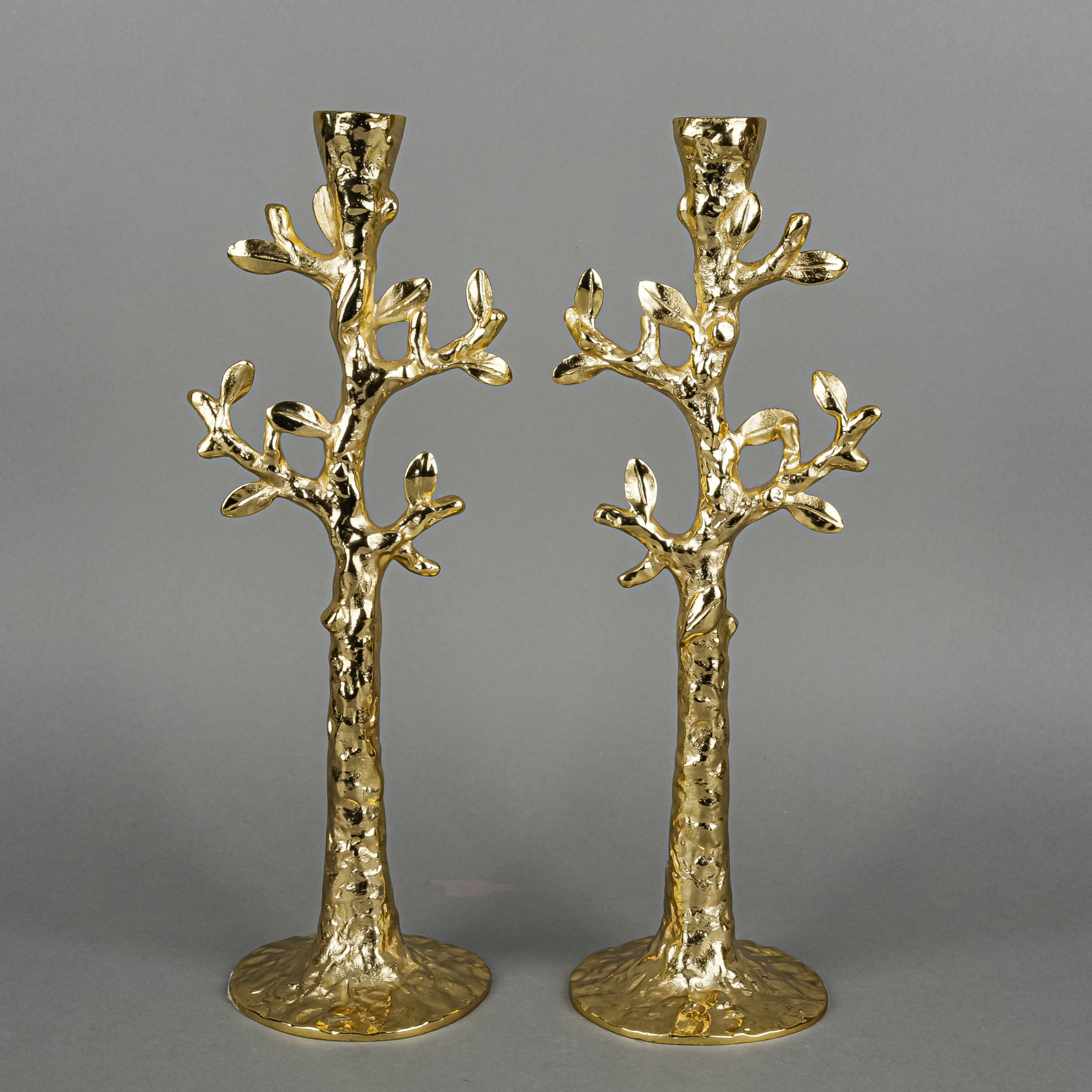 MICHAEL ARAM Tree Of Life Gold Candlesticks Set Of 2 - Around The Block