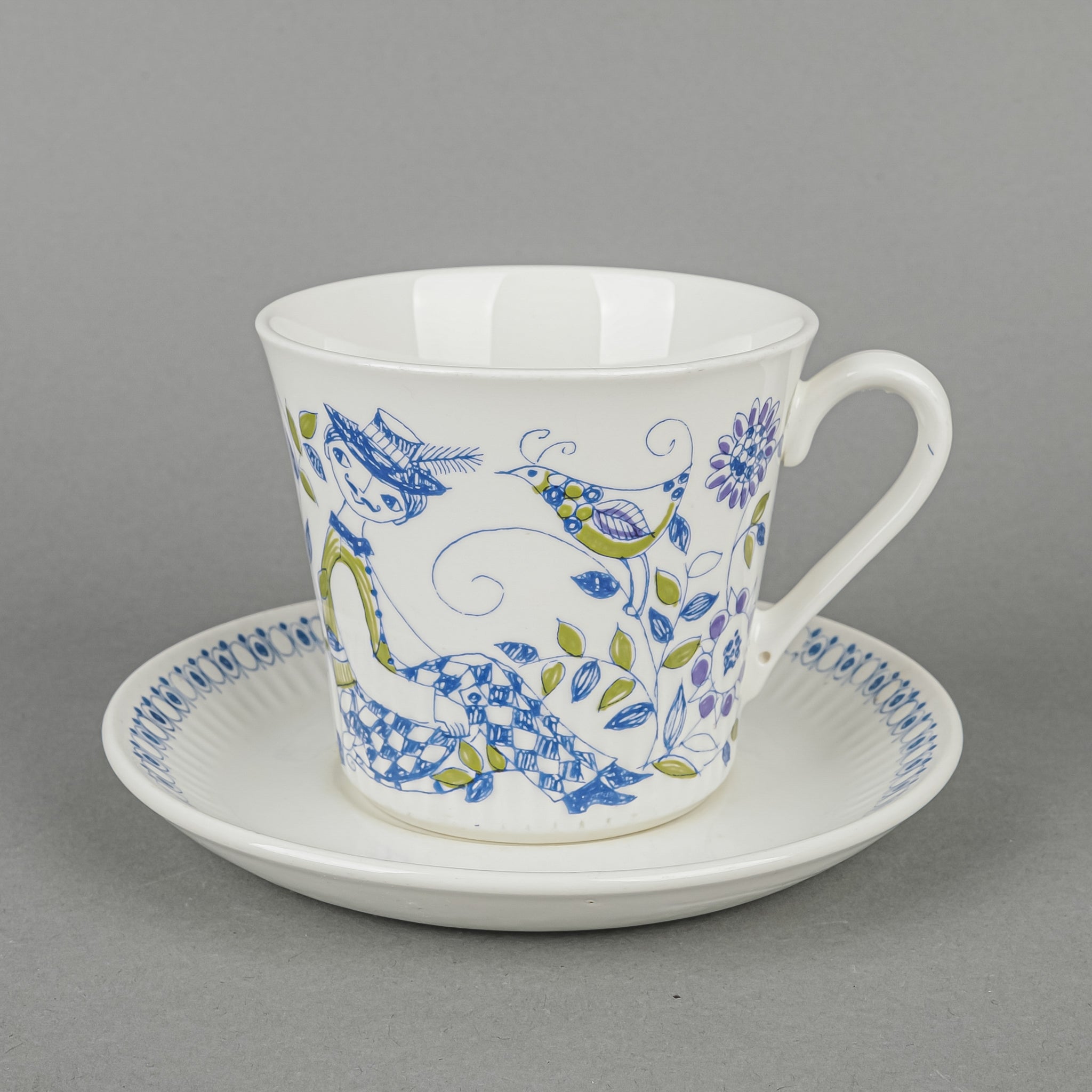 FIGGJO NORWAY Lotte Cup & Saucers Set of 5 - Around The Block
